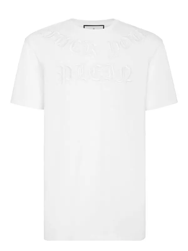 Philipp Plein Gothic Logo-embossed T-shirt - White