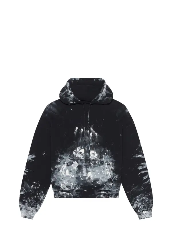 Balenciaga Painter Fitted Hoodie - Black
