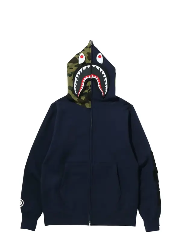 BAPE Detachable Shark Full Zip Hoodie - Blue