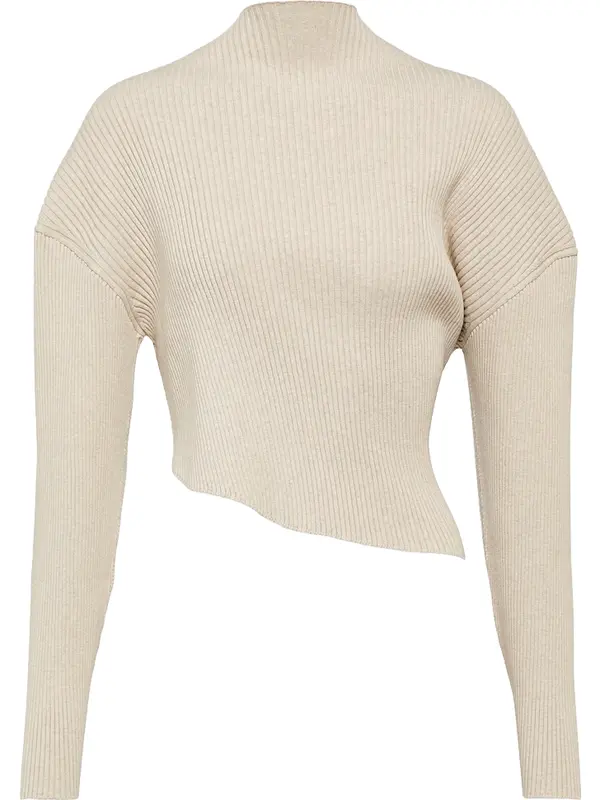THE ROW Danana Ribbed-knit Top - Beige