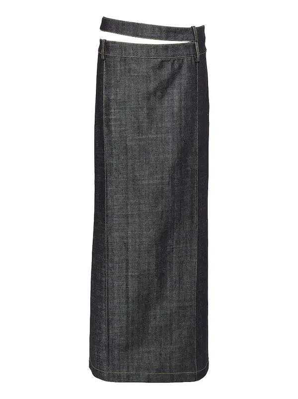 THE MANNEI Ararat Denim Maxi Skirt - Blue