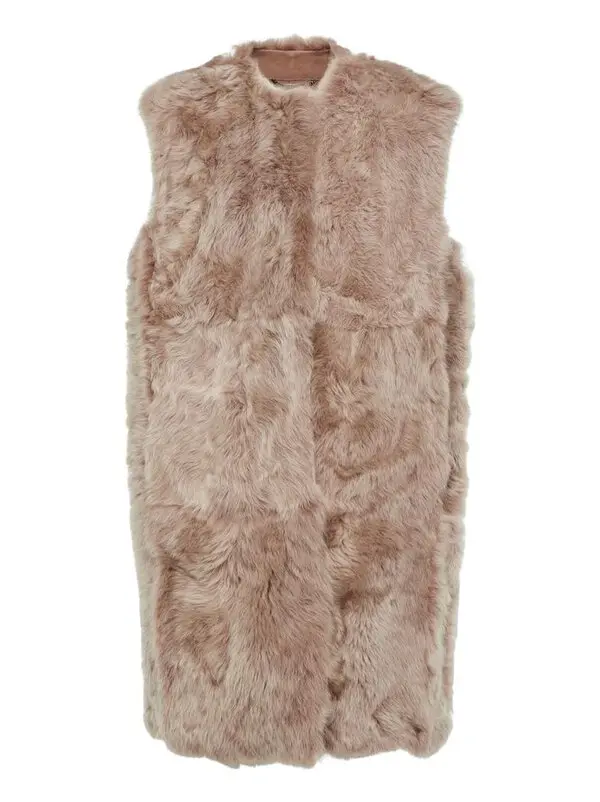 Dolce & Gabbana Shearling Vest - Beige