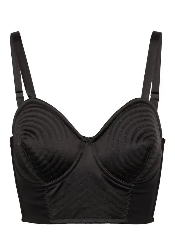 JEAN PAUL GAULTIER Conical Satin Bustier - Black