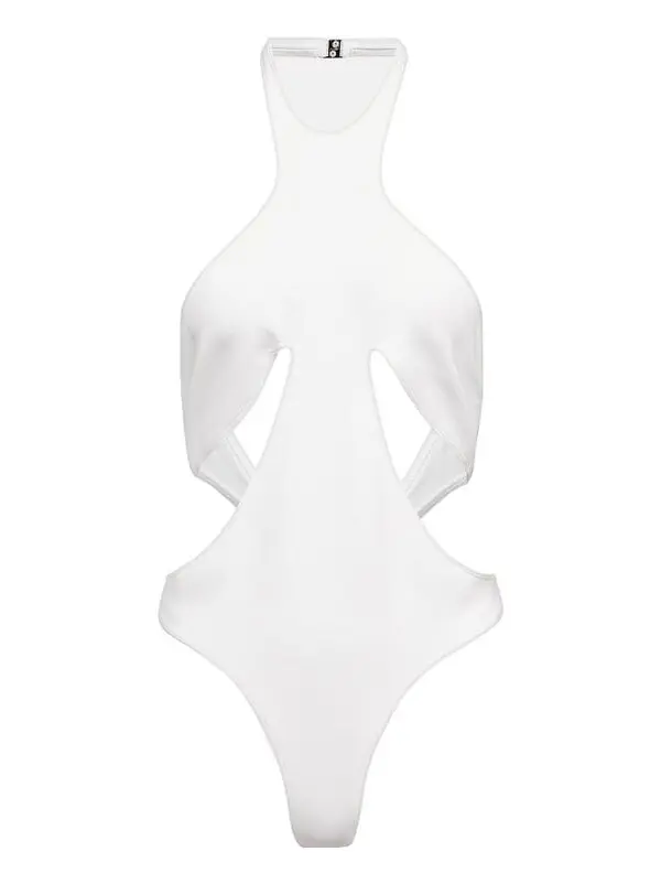 MUGLER Cutout One-piece Swimsuit - White