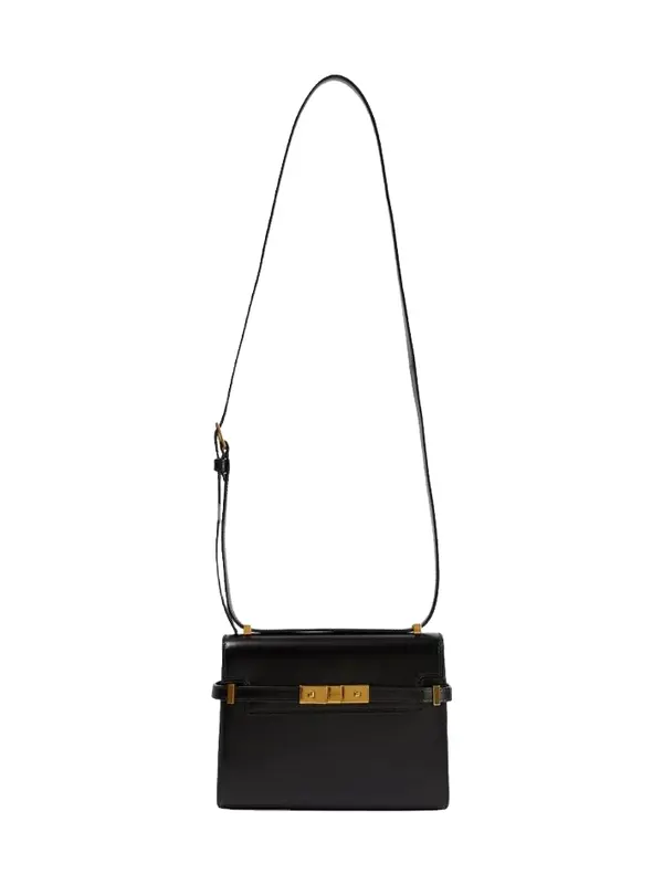 Saint Laurent Manhattan Leather Shoulder Bag - Black