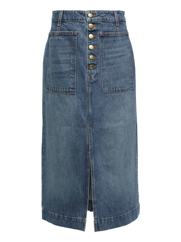 Ulla Johnson Bea Denim Skirt - Blue