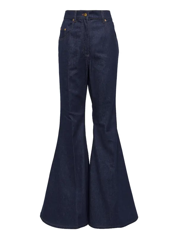 Nina Ricci High-rise Flared Jeans - Blue