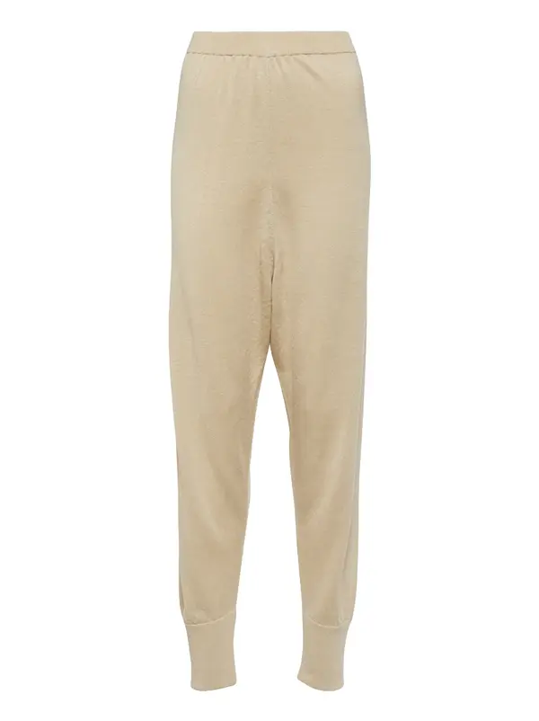 THE ROW Dalbero Linen And Silk Tapered Pants - Beige