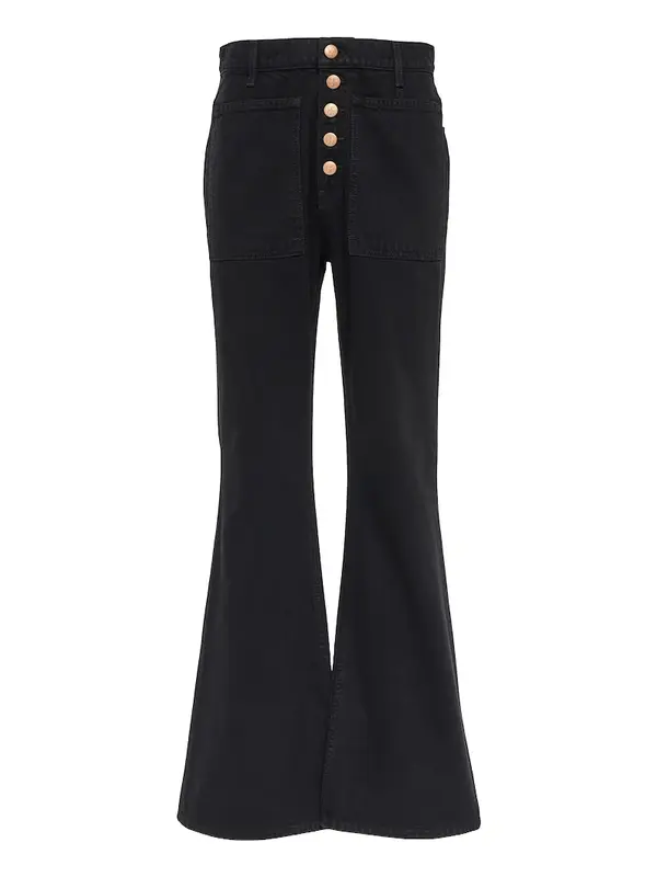 Ulla Johnson Lou High-rise Flared Jeans - Black