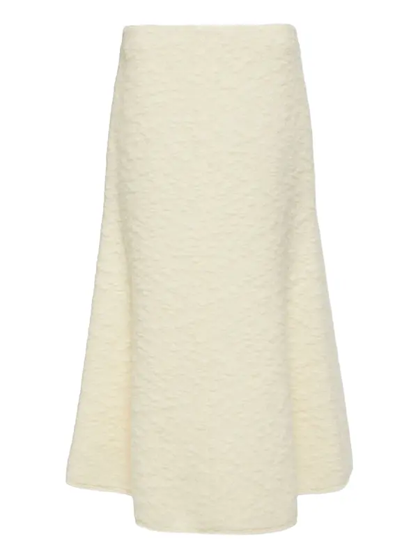 Chloé Wool-blend Midi Skirt - White