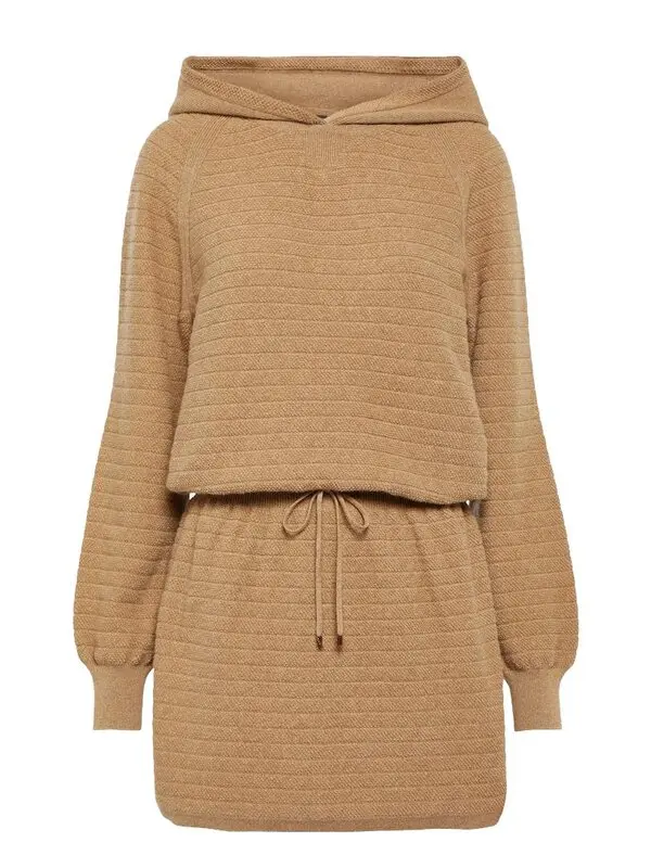 Loro Piana Merano Cashmere Hooded Dress - Multicoloured