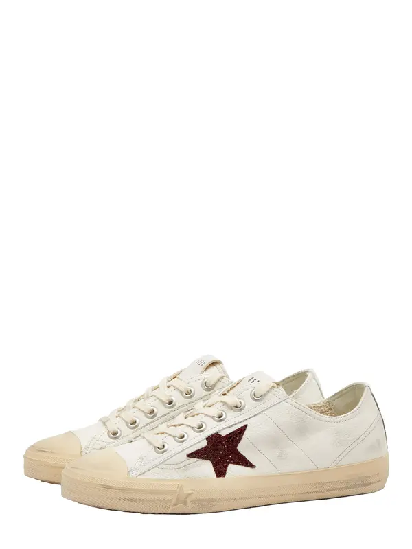 GOLDEN GOOSE V-star Sneakers - White/red