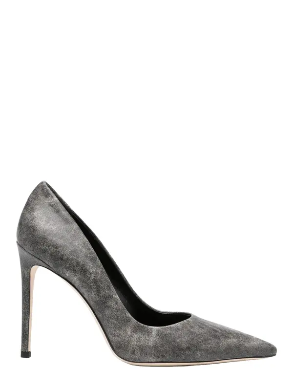Paris Texas 105mm Leather Pumps - Grey
