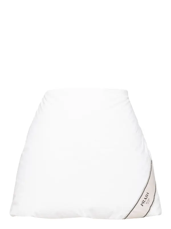 Prada Padded Cotton Miniskirt - White