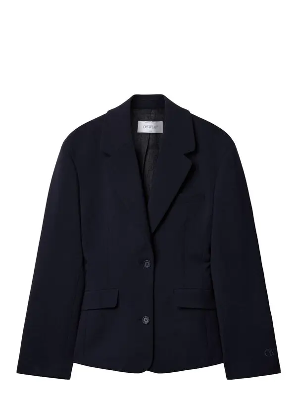 Off-White Single-breasted Structured Blazer - Blue
