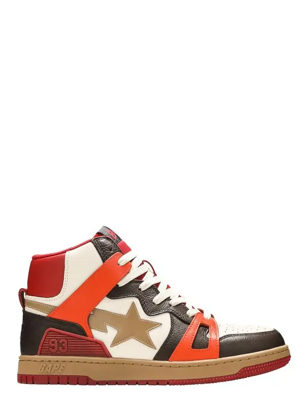 A BATHING APE Sta 93 Hi Sneakers - Red