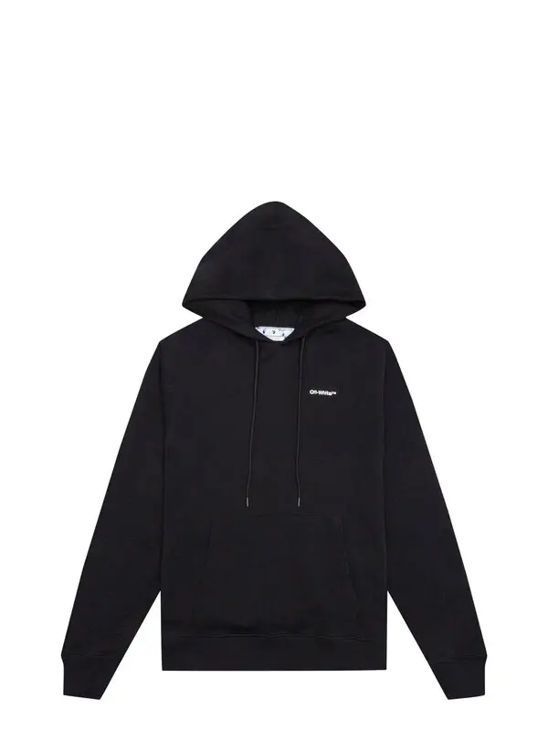 Off-White Wave Outline Diagonal Slim Hoodie - Black