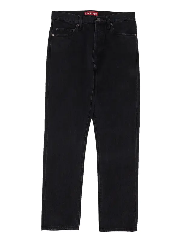 Supreme Stone Washed Slim Jean - Black