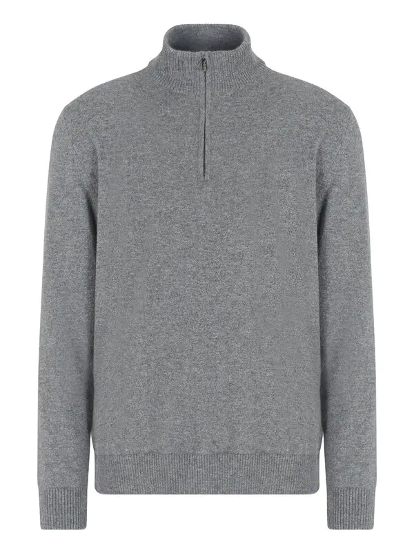Giorgio Armani Cashmere Mock-neck Jumper - Grey
