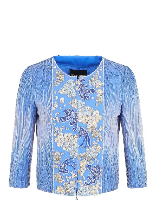 Giorgio Armani Embroidered Tulle Jacket - Patterned