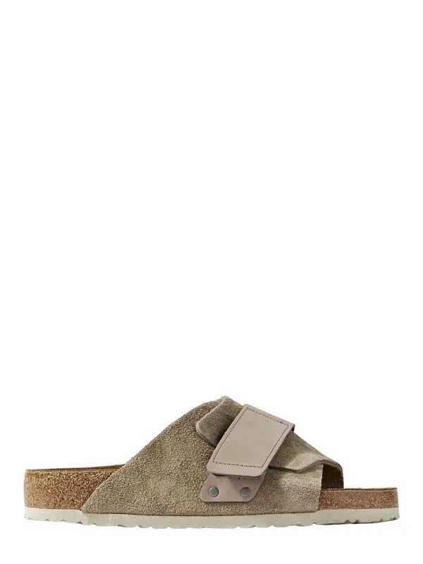 BIRKENSTOCK Kyoto Suede Sandals - Neutrals