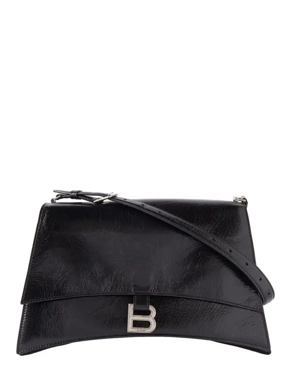 Balenciaga Crush Medium Shoulder Bag - Black