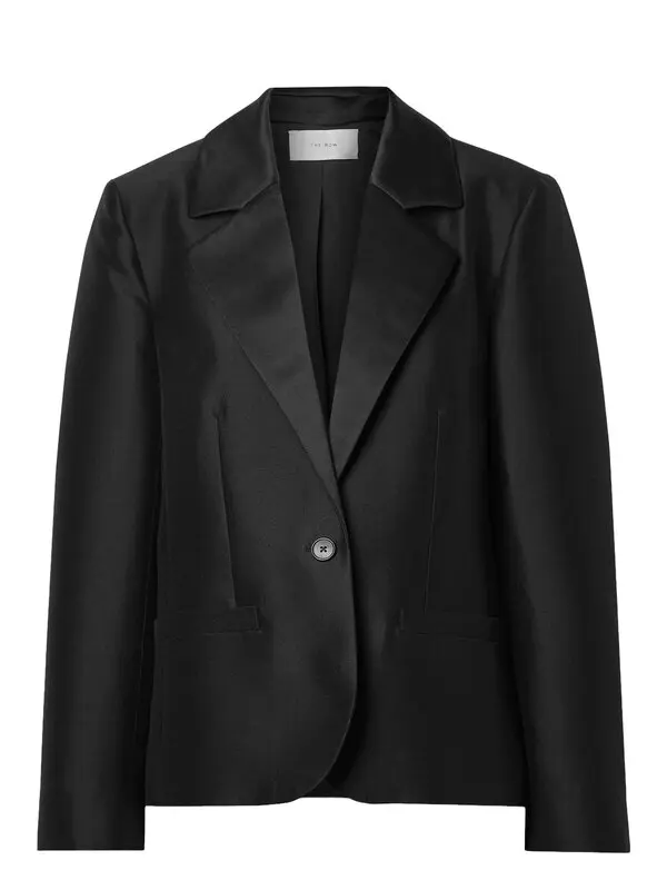 THE ROW Dru Wool And Silk-blend Blazer - Black