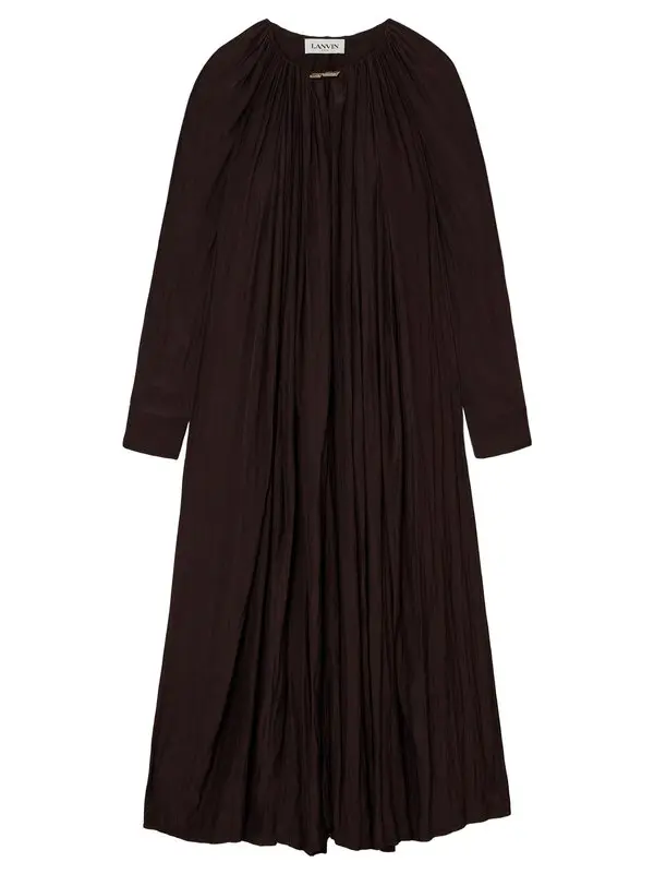 LANVIN Gathered Maxi Dress - Brown