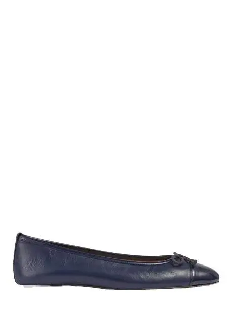 LK BENNETT Kara Cap Toe Flat - Navy