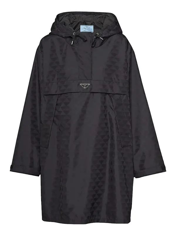 Prada Printed Nylon Windbreaker - Nero