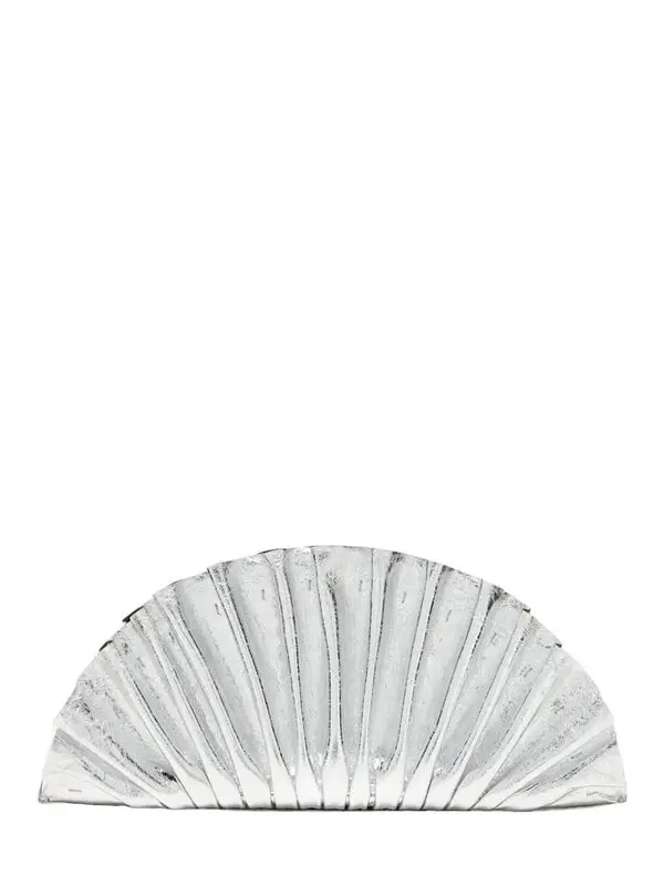 Cult Gaia Nala Mini Shell Clutch Bag - Silver