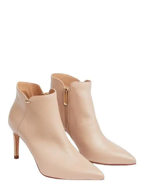 L.K. BENNETT Corinne Pointed Toe Bootie - Fawn