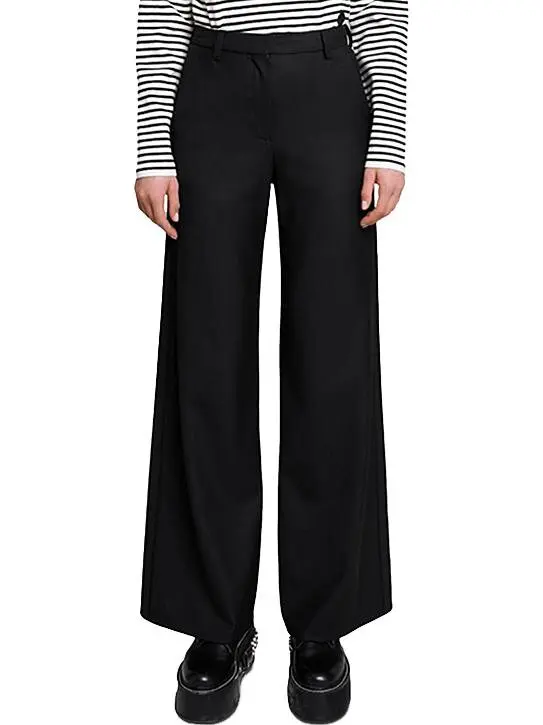 Maje Pimano Flare Leg Trousers - Black