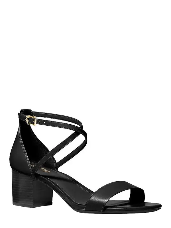 Michael Kors Serena Flex Ankle Strap High Heel Sandals - Black