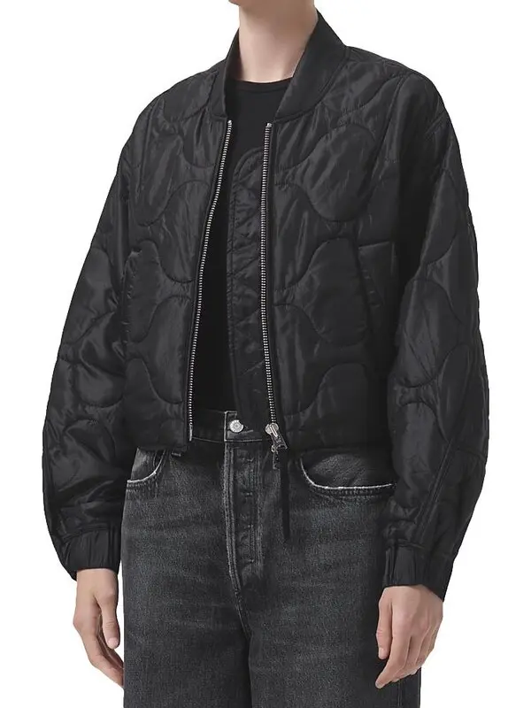 AGOLDE Iona Quilted Jacket - Black