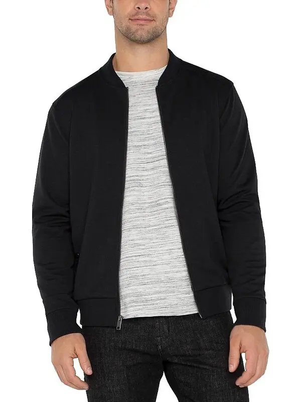 LIVERPOOL Zip Front Bomber Jacket - Black