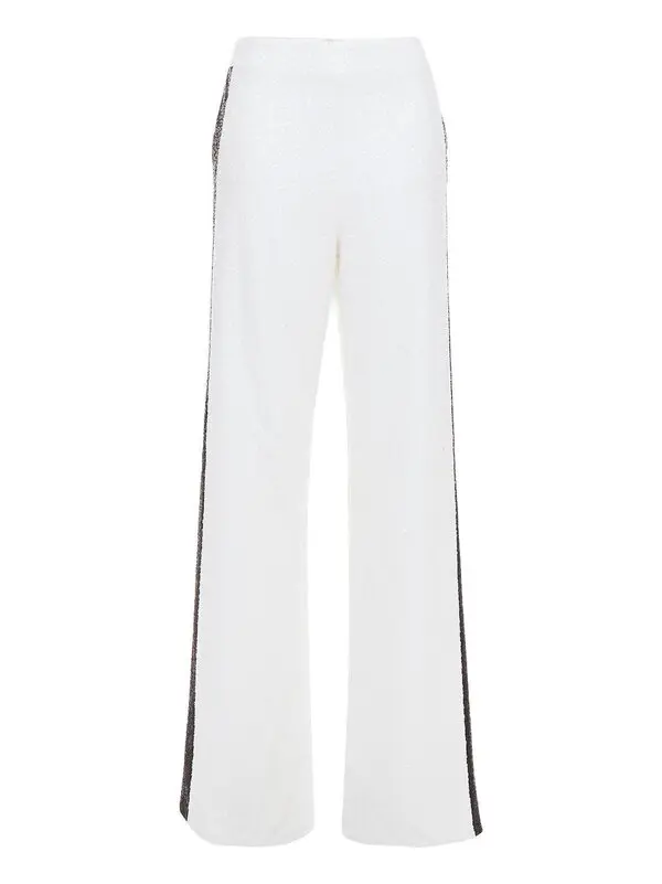 Balmain Sequined Tulle Wide-leg Pants - White