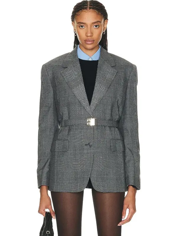Miu Miu Belted Blazer - Antracite