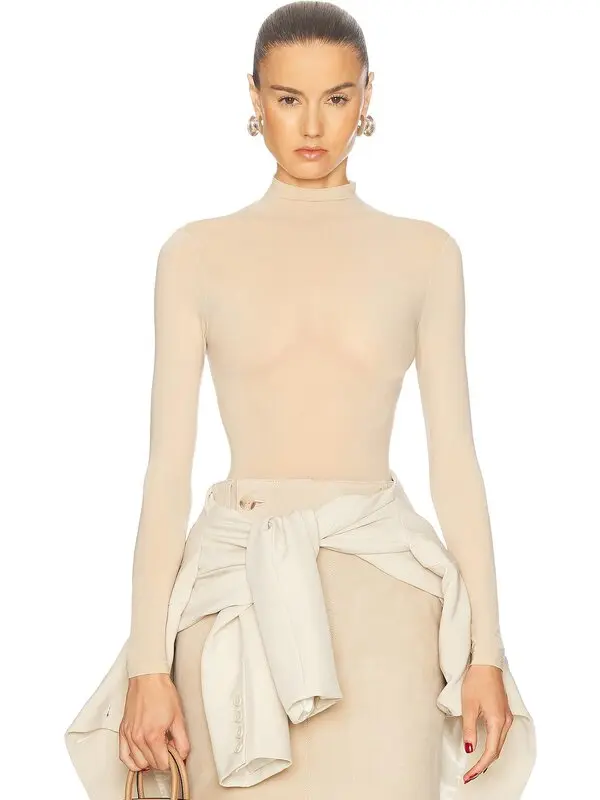 Wolford Buenos Aires String Bodysuit - Cafe Au Lait