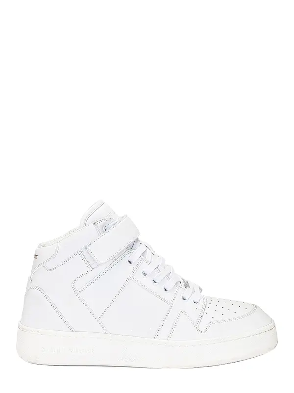 Saint Laurent Lax Mid Sneaker - Blanc Optique