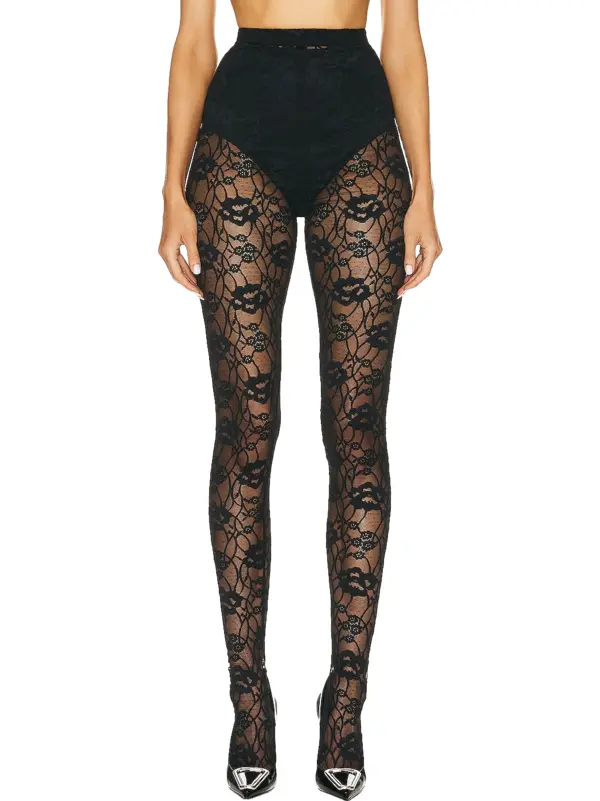 Saint Laurent Lace Legging - Noir