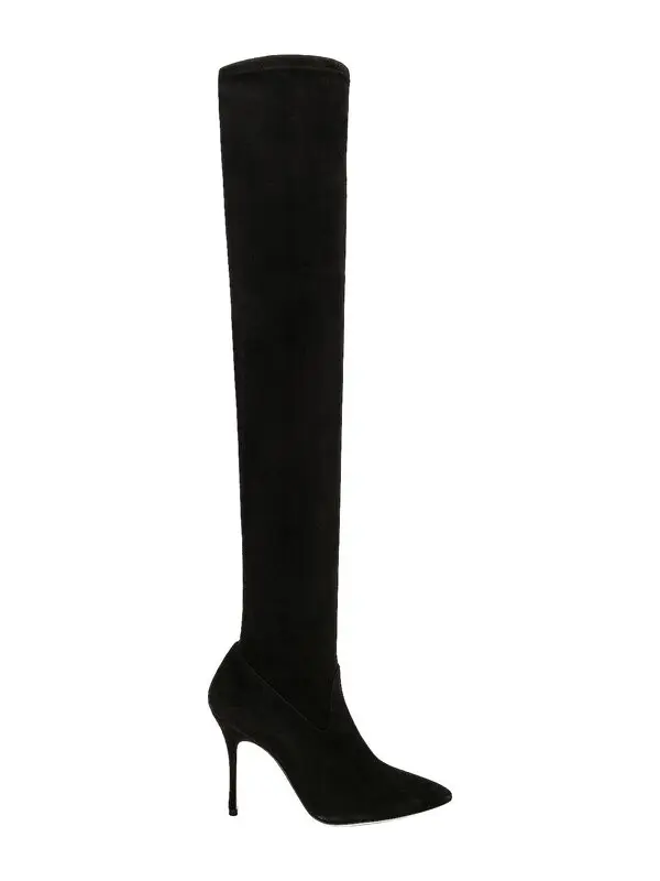 Manolo Blahnik Pascalarehi 105 Suede Boot - Black