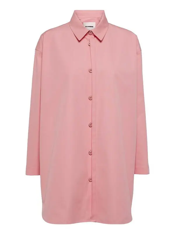 JIL SANDER Cotton Poplin Shirt - Pink