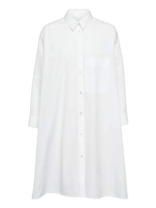 JIL SANDER Cotton Poplin Shirt - White
