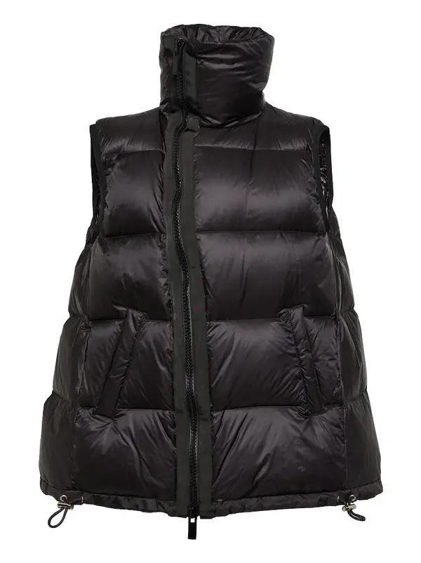 Sacai Asymmetric Quilted Down Vest - Black