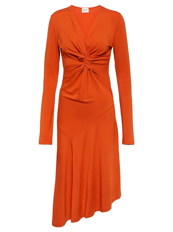 MARANT ETOILE Lania Jersey Midi Dress - Orange