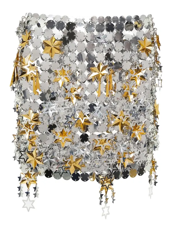 Rabanne Embellished Miniskirt - Metallic