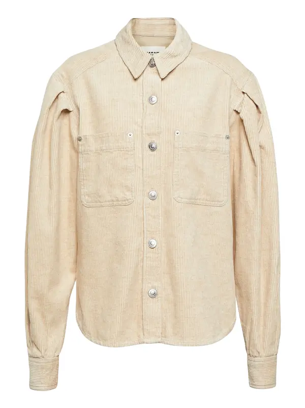 MARANT ETOILE Renata Corduroy Shirt Jacket - Beige