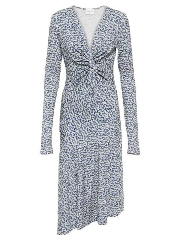MARANT ETOILE Lania Printed Jersey Midi Dress - Multicoloured