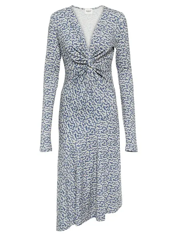 MARANT ETOILE Lania Printed Jersey Midi Dress - Multicoloured